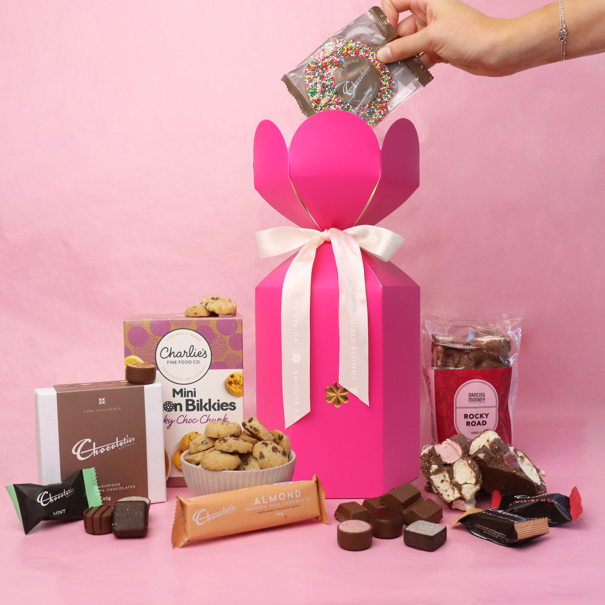 Pink Chocolate Box | Chocolate Gift Hampers – Edible Blooms