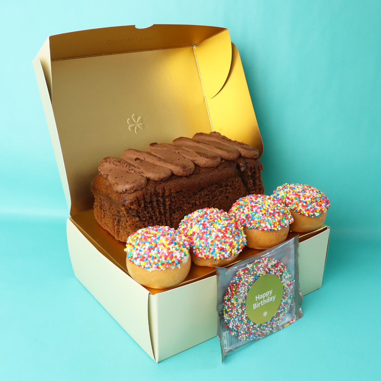Happy Birthday Cake Gift Box | Donut Gifts | Edible Blooms